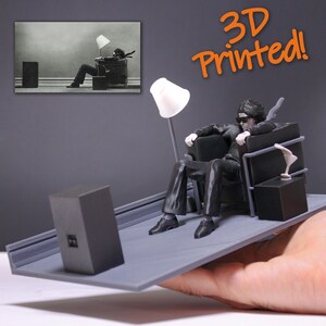 3D Printed "blown Away Guy" - Famous Classic Vintage Audiophile Poster ...