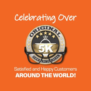 Full Moon Proposal Ring Box - Cool Silver Moon Ring Bearer Box for ...