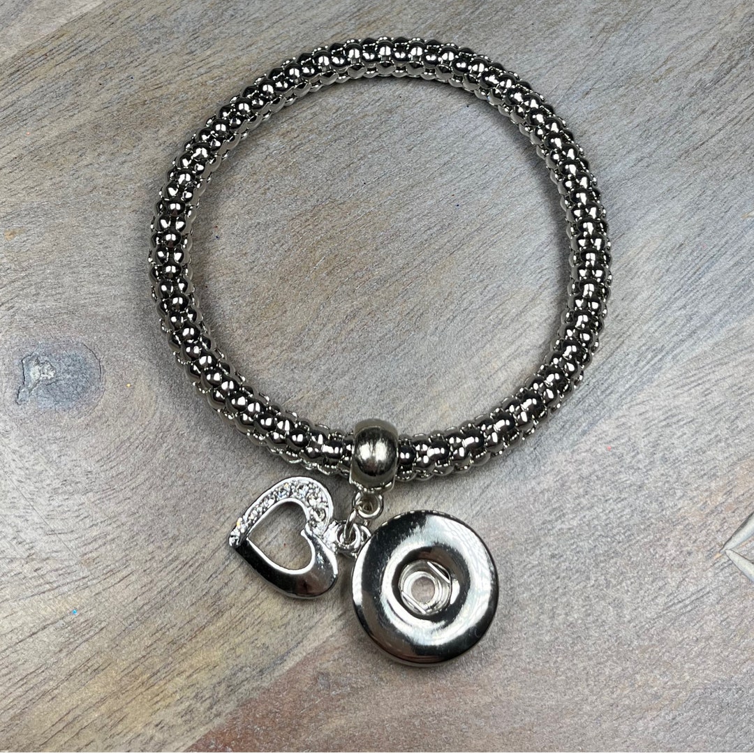 Interchangeable Snap Button Bracelet, 18mm-20mm Charm Jewelry - Etsy