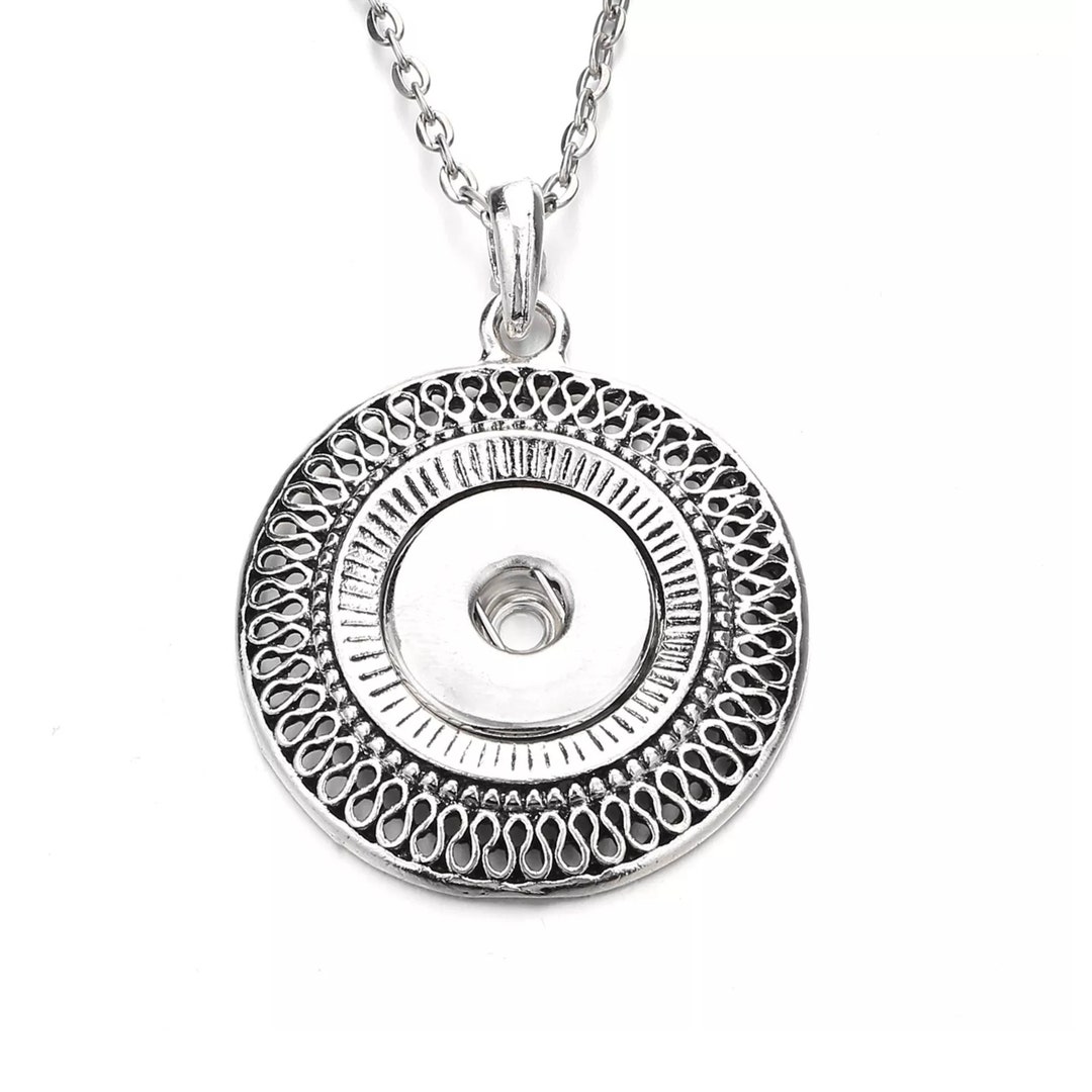 Snap Jewelry, Snap Button Pendant, Snap Necklace, Snap Button Pendant ...
