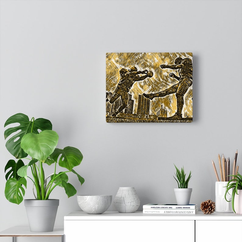 Rebirth Statue on Canvas New Orleans Saints Painting, New Orleans ...
