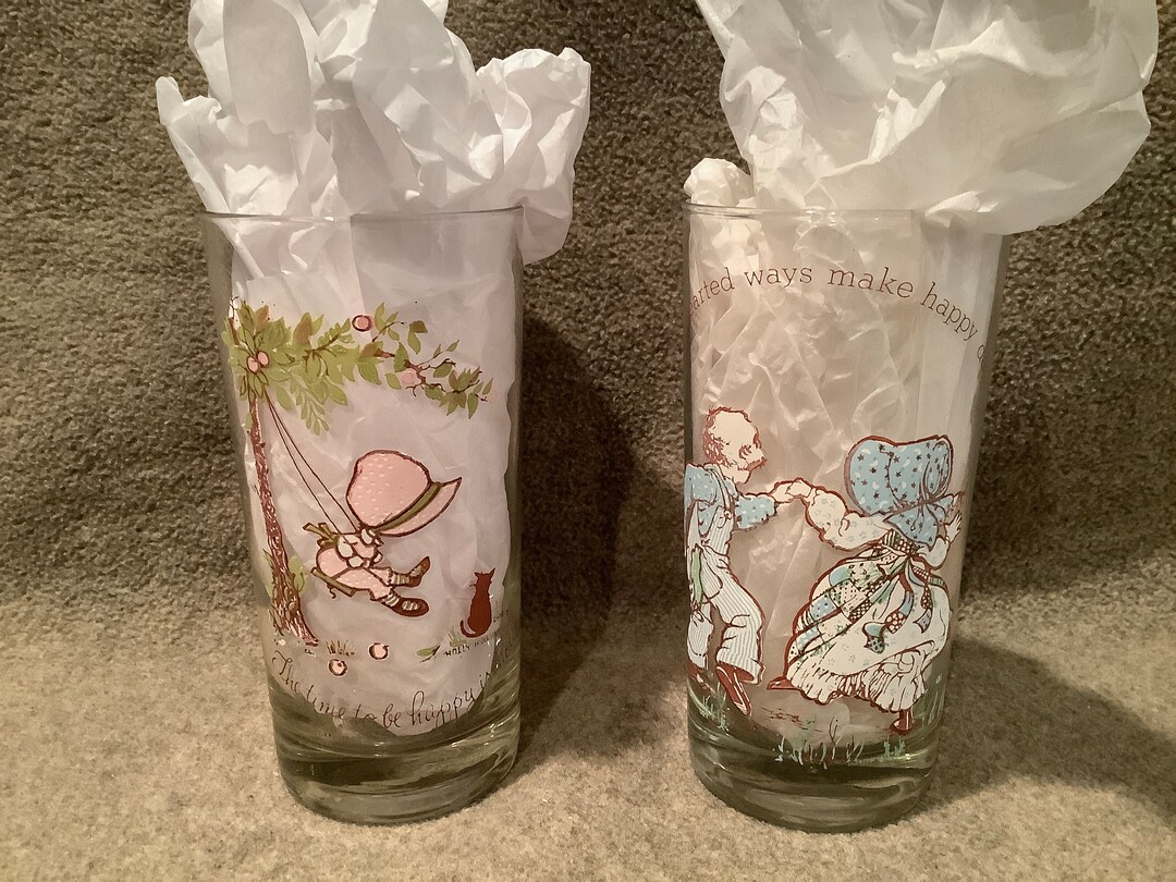 Vintage Holly Hobbie Drinking Glasses Etsy