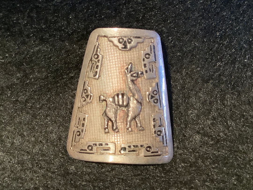 Sterling Silver Llama Brooch Pendant Midcentury Likely - Etsy