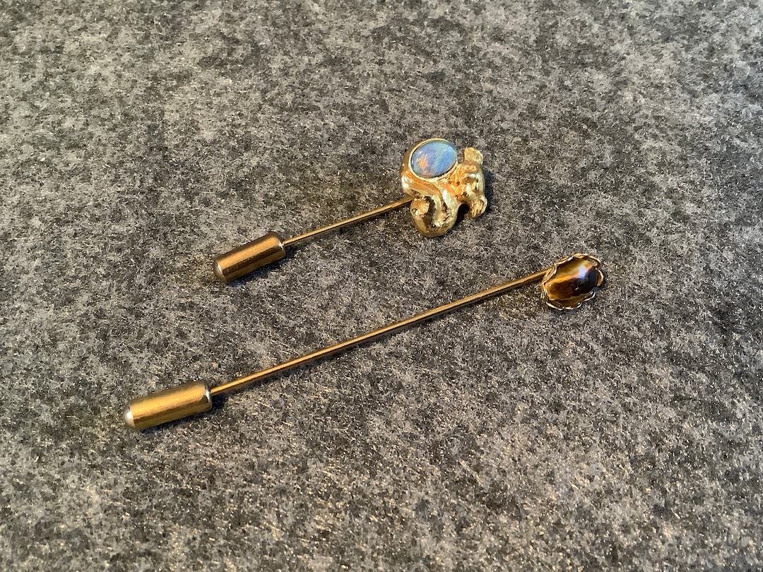 Semi Precious Stone Lapel Pins in Gold Tone - Etsy
