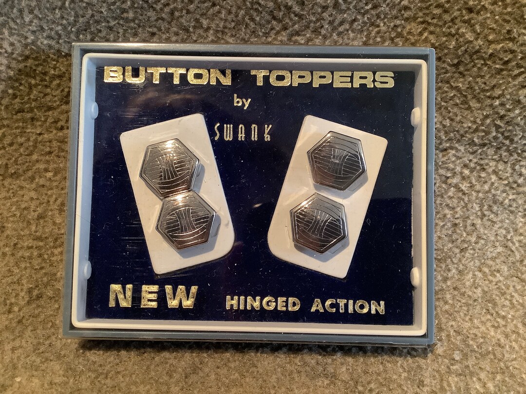 Swank Button Toppers Set of 4 With Original Box - Etsy