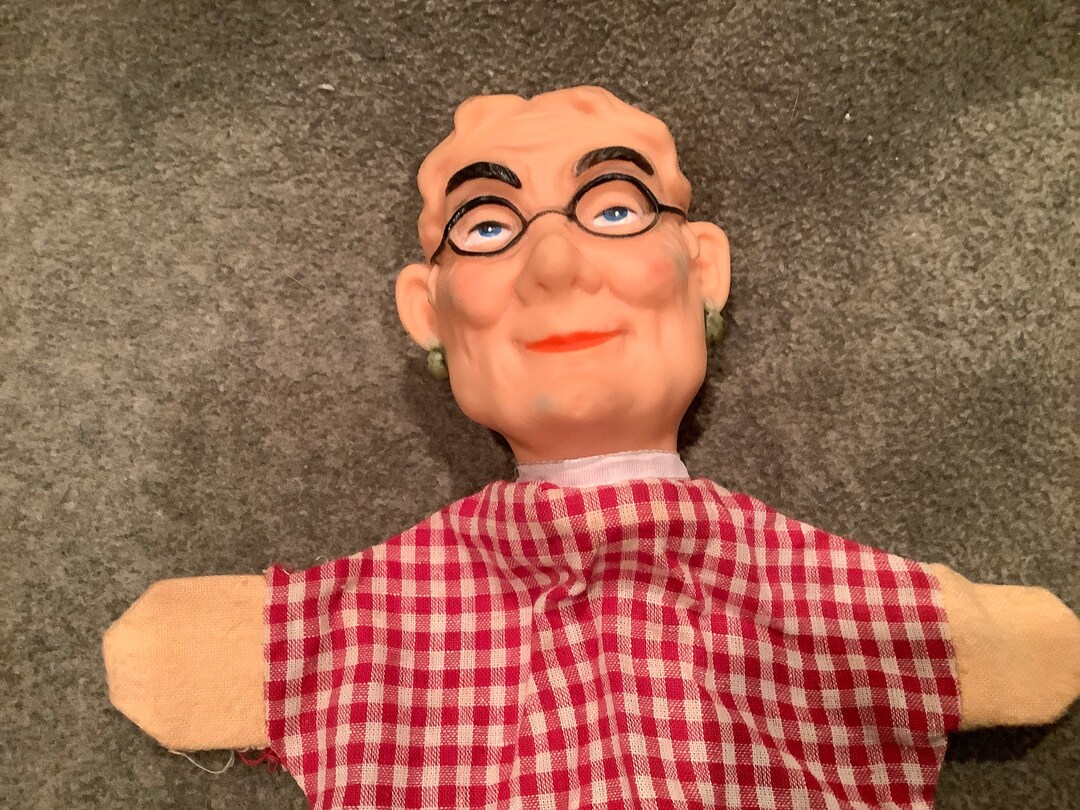 Vintage Little Old Lady Puppet - Etsy
