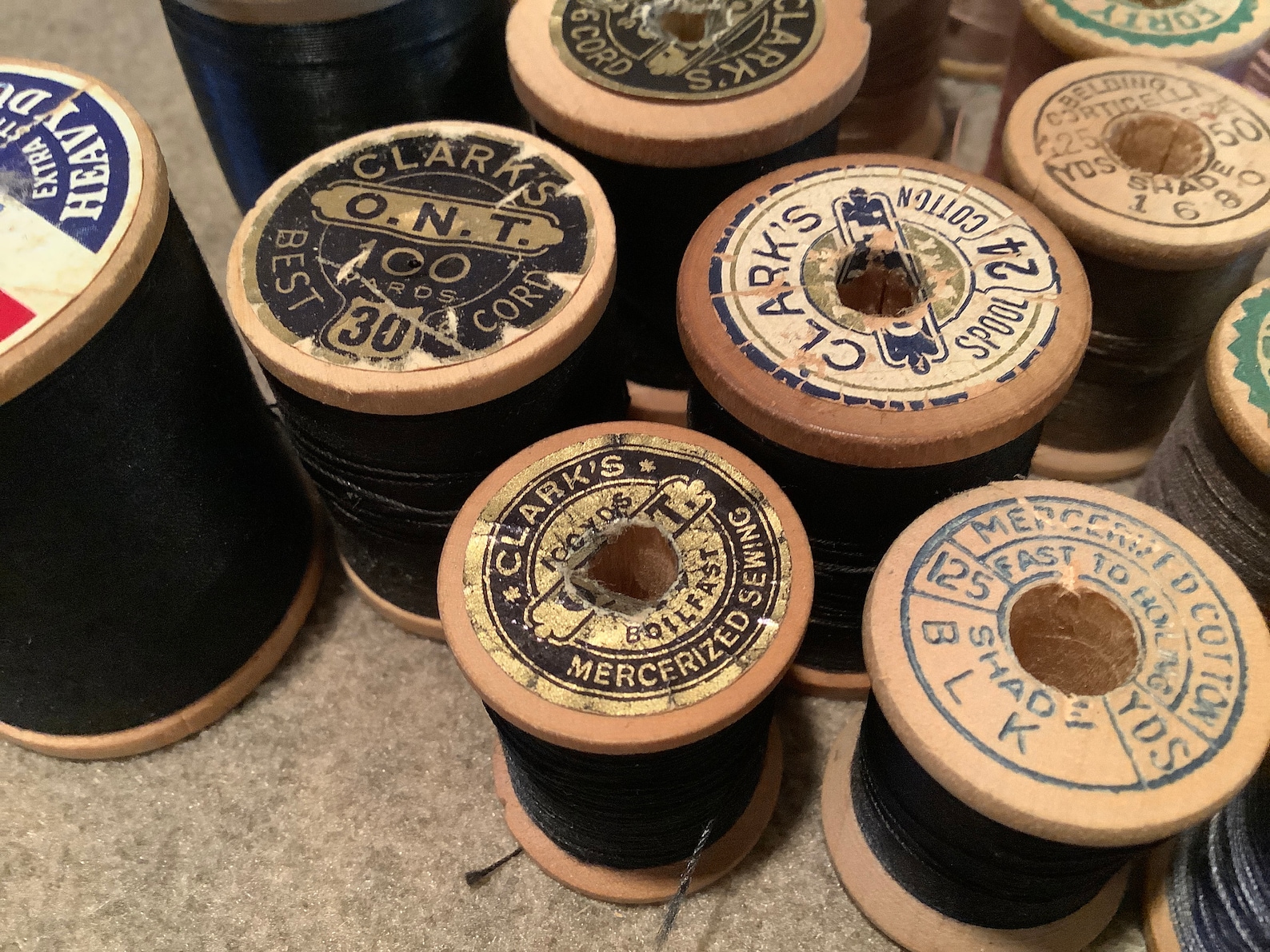 Antique and Vintage Thread on Wooden Spools: Pick and Choose - Etsy