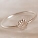 Sterling Silver Shell Ring: Ocean-inspired Stacking Jewellery - Etsy