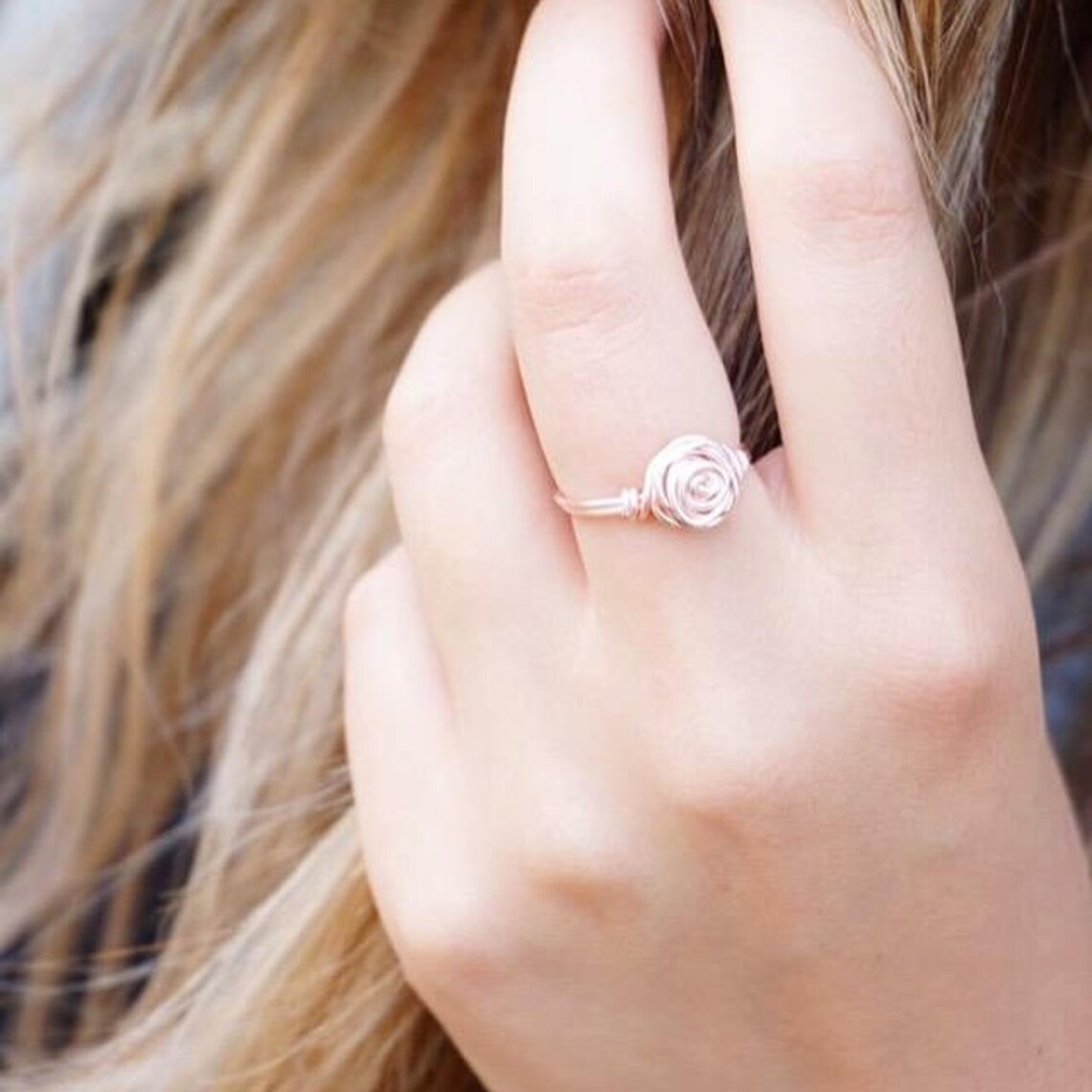 Rose Gold Rose Ring Rose Gold Ring Flower Ring Rose Shaped | Etsy