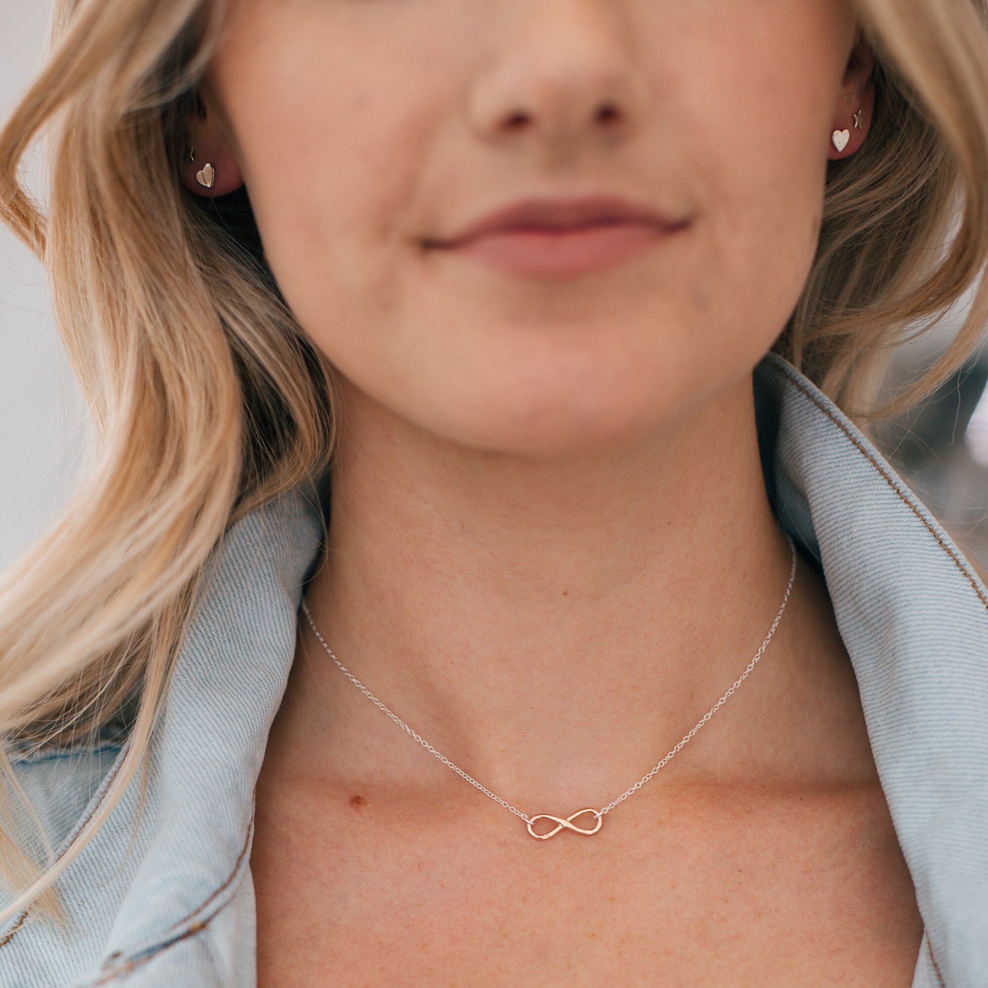 Rose Gold Infinity Necklace Best Friend Necklace Eternity - Etsy UK