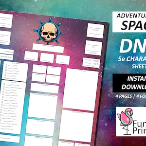 Adventures in Space Dnd 5e Character Sheet | Fillable Printable (PDF ...