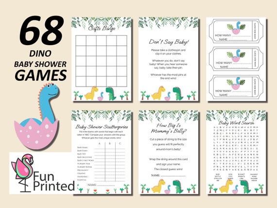 Dinosaur Baby Shower Games