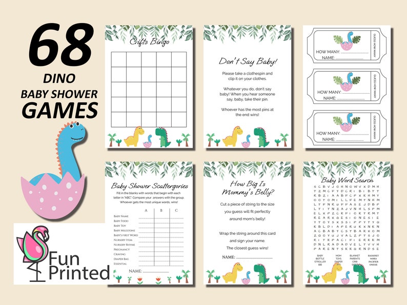 68 Dinosaur Baby Shower Games, Dino Baby Shower, Dinosaur Themed Baby ...