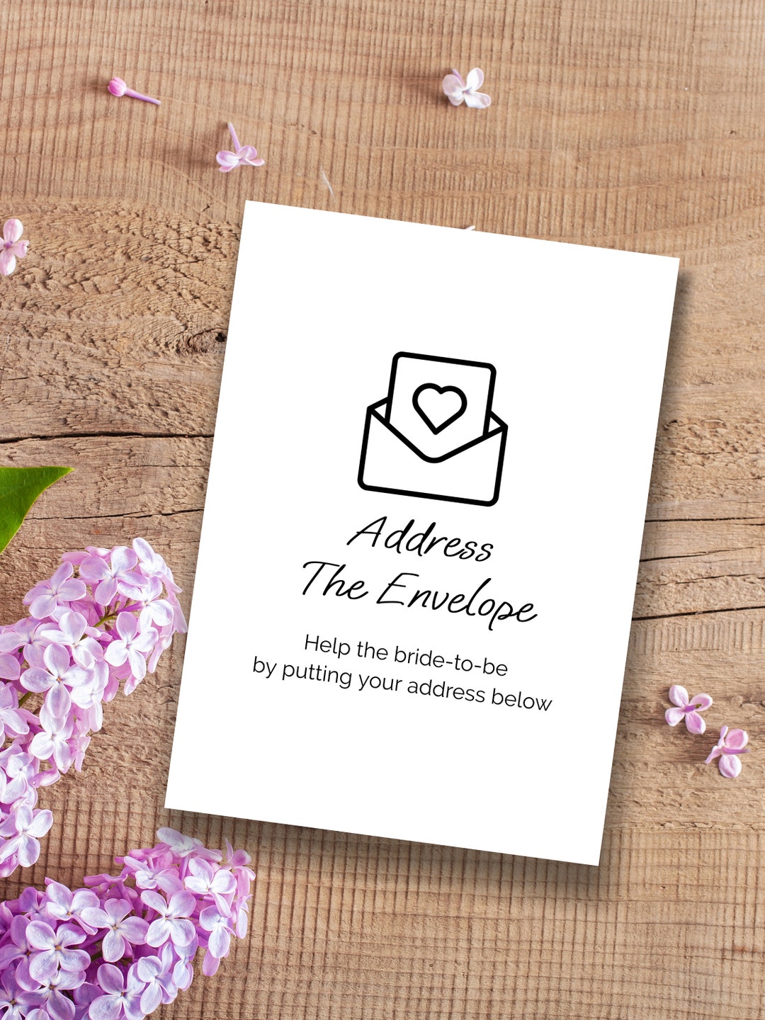 Address the Envelope Sign, Instant Download, Printable, Bridal Shower ...