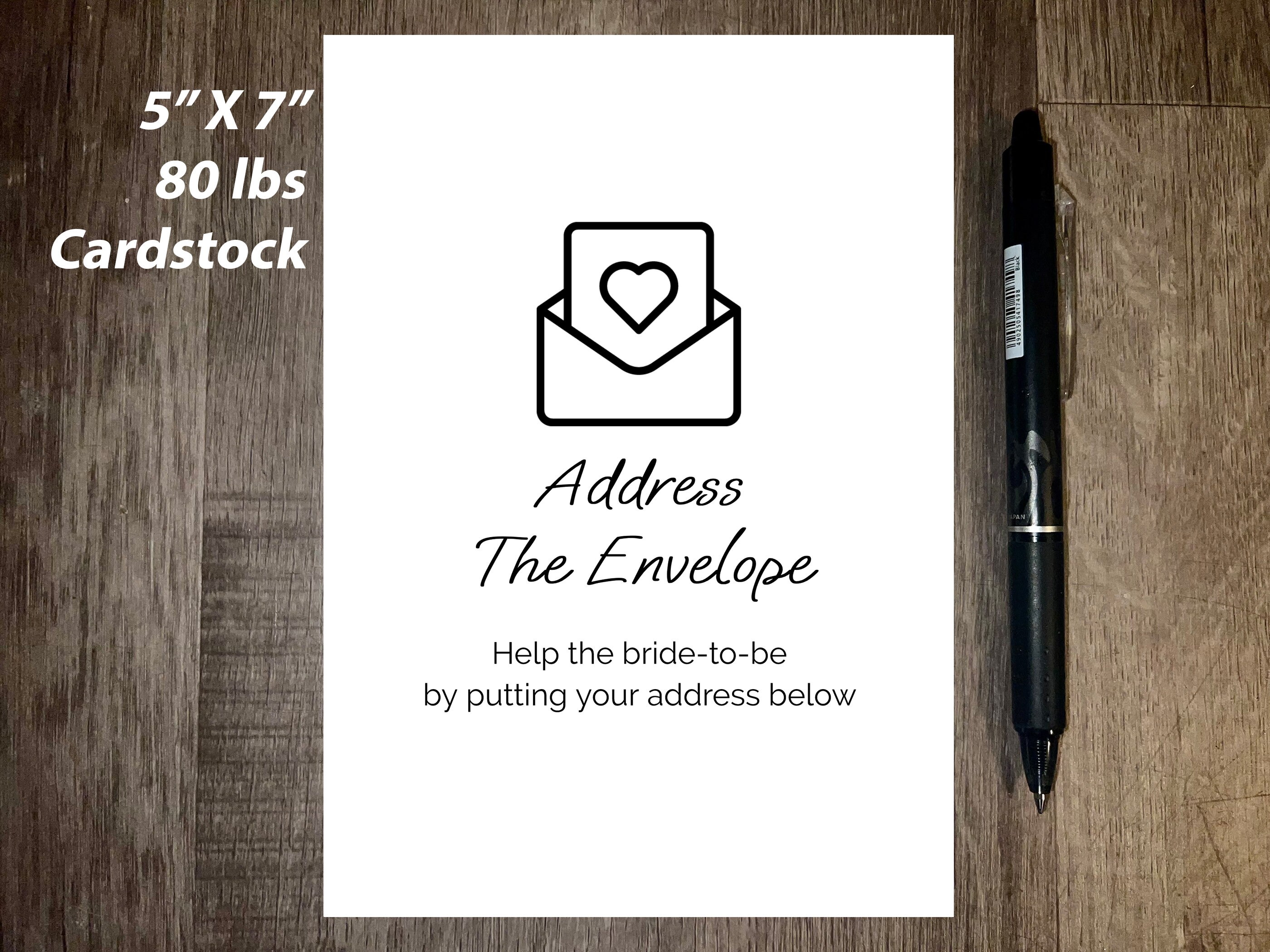 Address the Envelope Sign, Instant Download, Printable, Bridal Shower ...