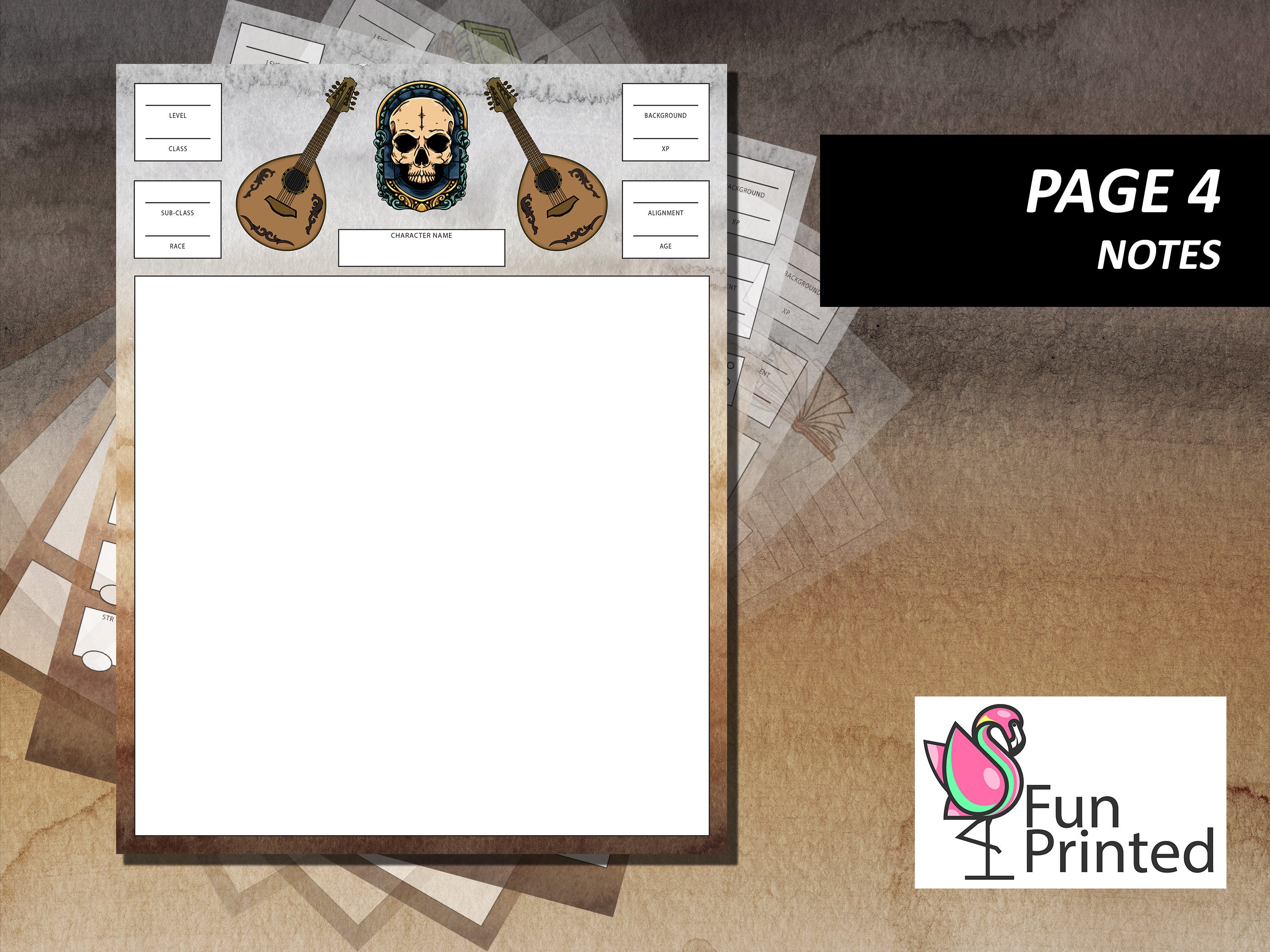 Dnd Character Sheet 5e Bard | Dungeons and Dragons Character Sheet D&D ...