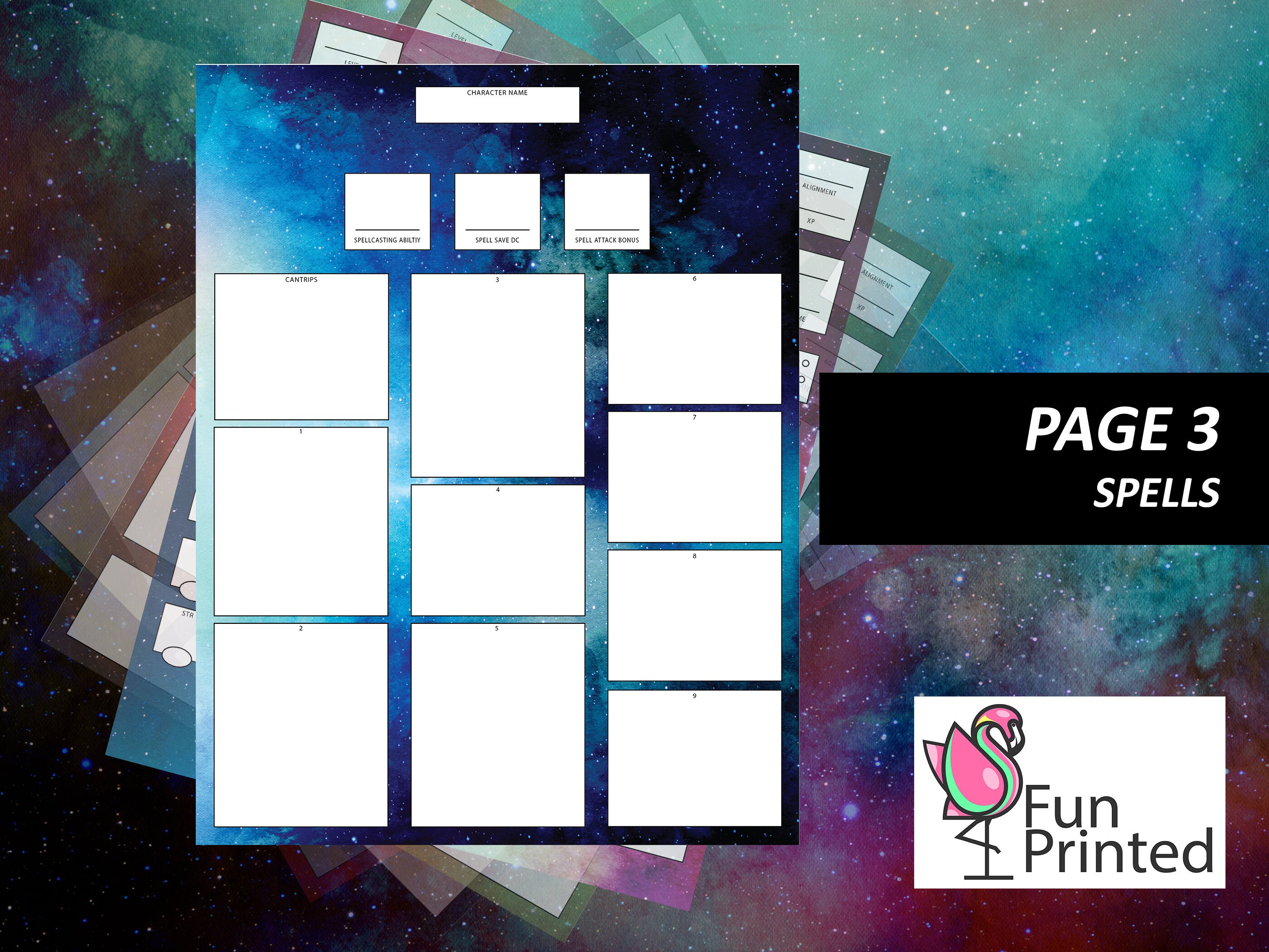 Dnd Character Sheet 5e Adventures in Space | Dungeons and Dragons ...