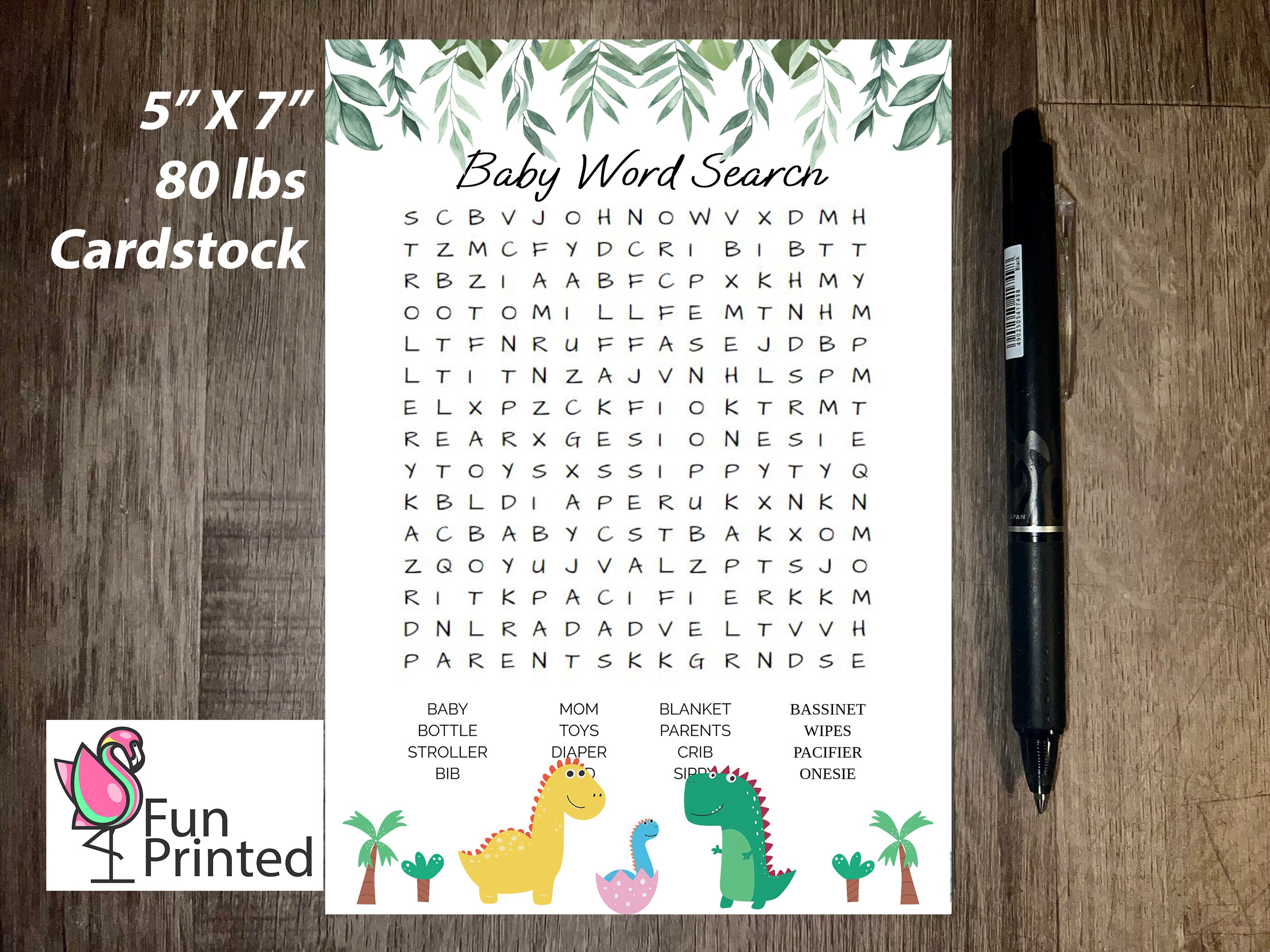 68 Dino Baby Shower Games Bundle, Dinosaur Baby Shower Game, Download ...