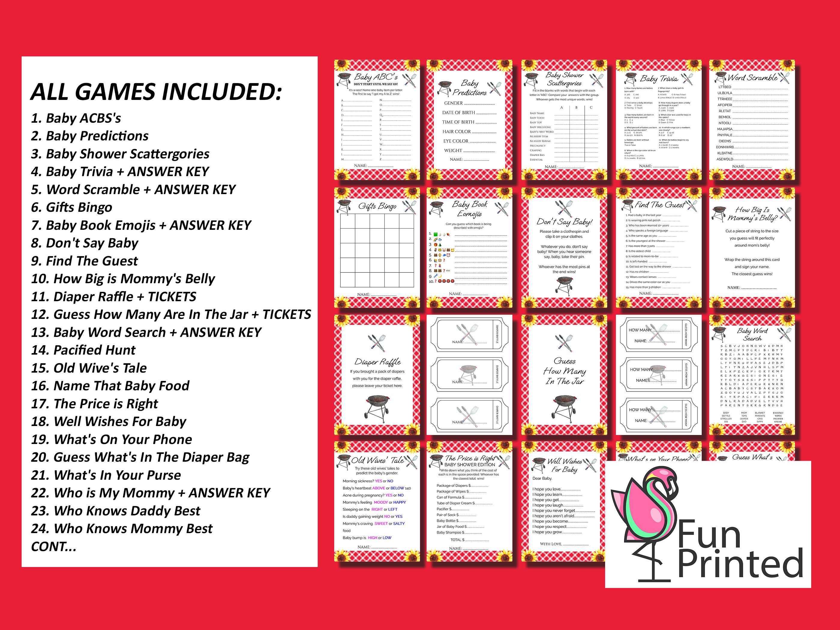 68 Baby-q Baby Shower Games, BBQ Baby Shower, BBQ Themed Baby Shower ...