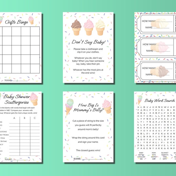 Ice Cream Baby Shower - Etsy