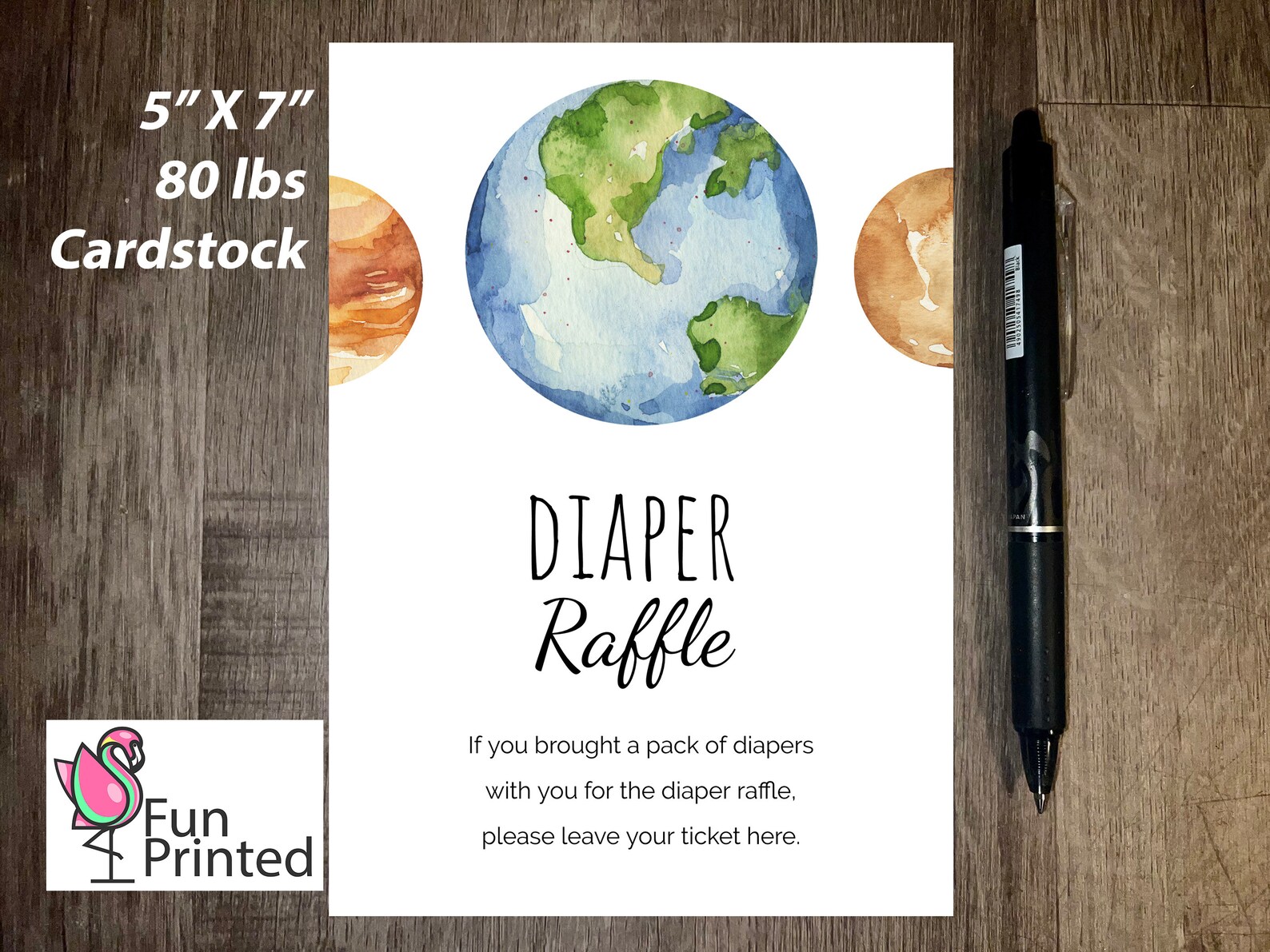 Space Diaper Raffle Sign Diaper Raffle Tickets Baby Shower - Etsy