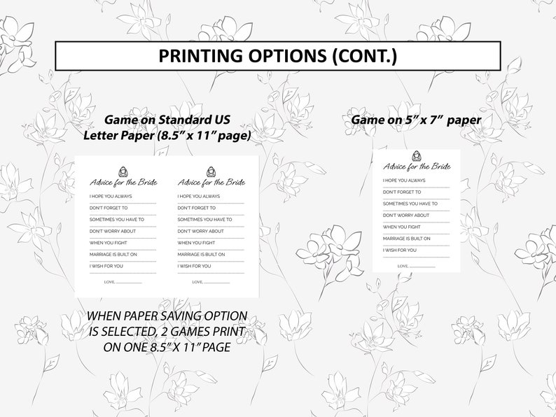Advice for the Bride to Be Game, Instant Download, Printable, Bridal ...