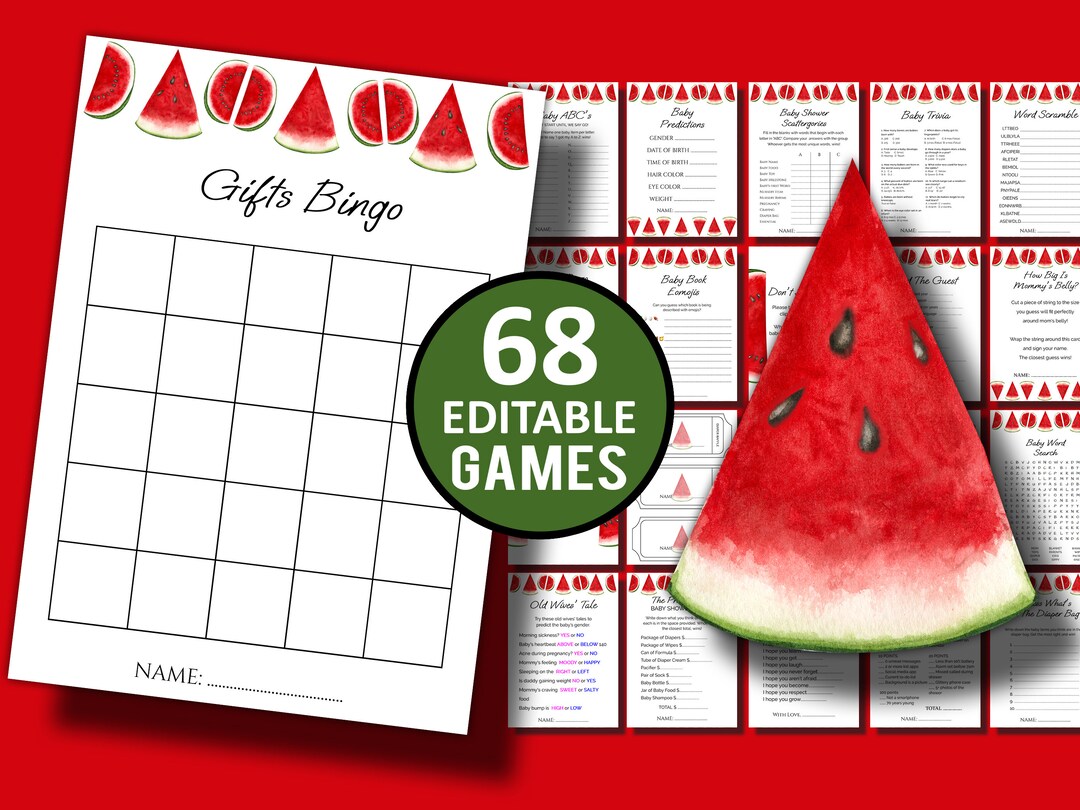 68 Watermelon Baby Shower Games, Watermelon Baby Shower, Watermelon ...