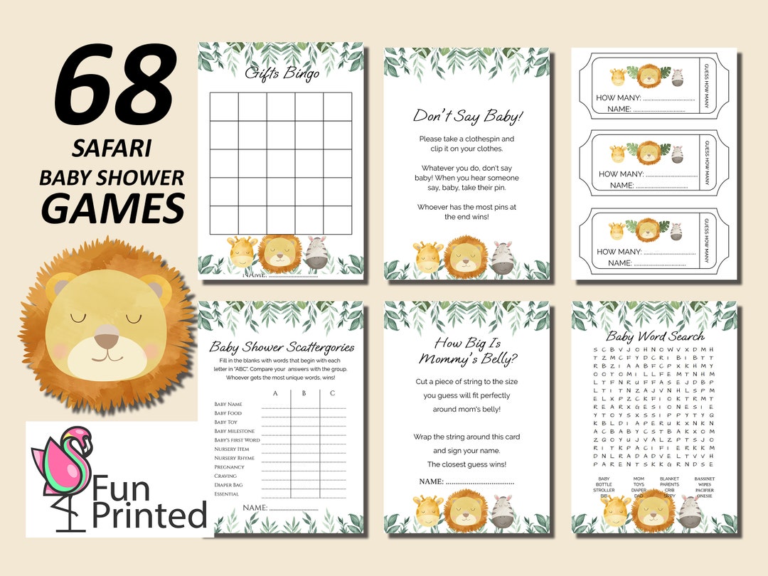 68 Safari Baby Shower Games, Safari Baby Shower, Safari Themed Baby ...