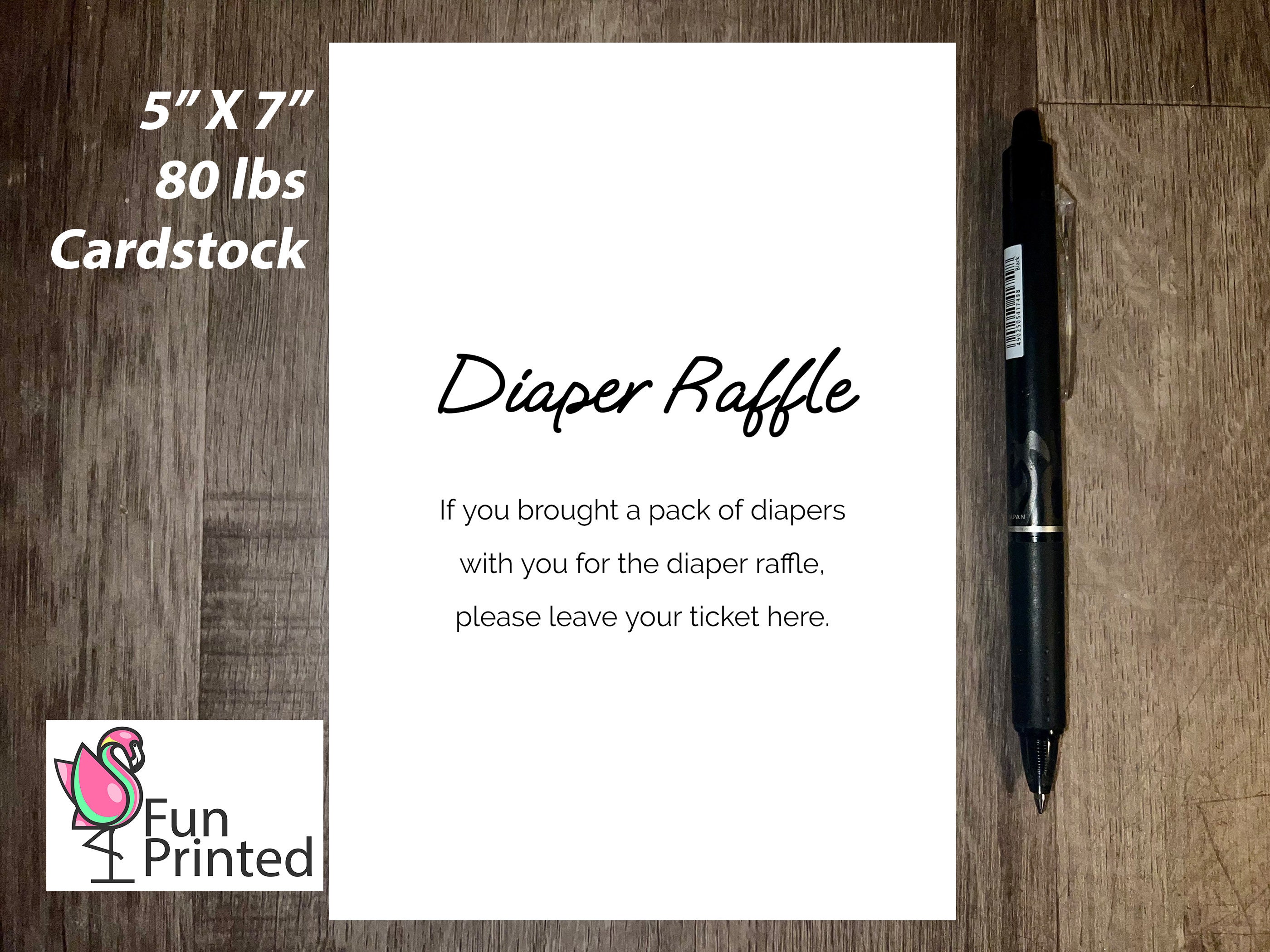 Diaper Raffle Sign Tickets Diaper Raffel Ticket Baby - Etsy
