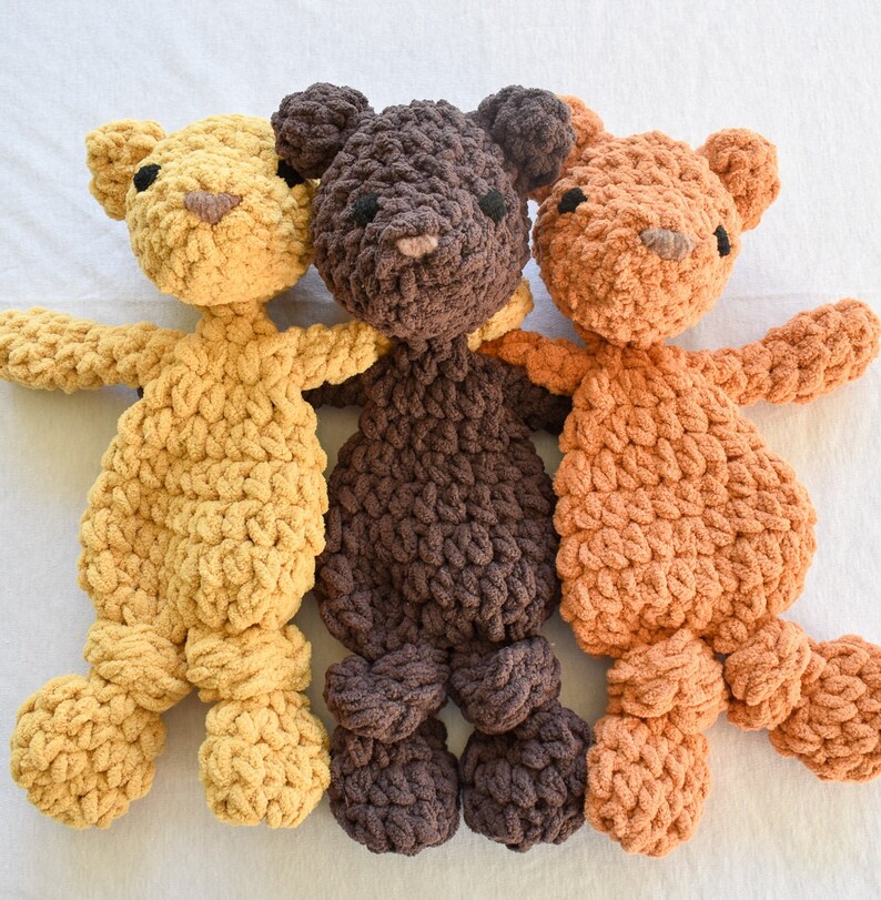 Plush Bear Snuggler|plush Toy|crochet Animal|plushie Crochet|bear ...