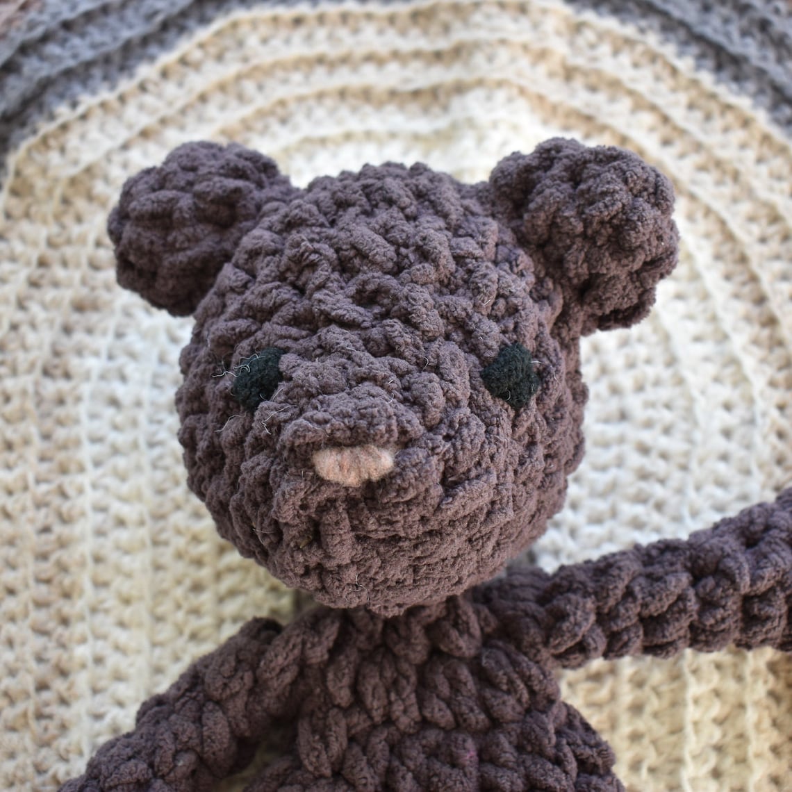 Plush Bear Snuggler|plush Toy|crochet Animal|plushie Crochet|bear ...