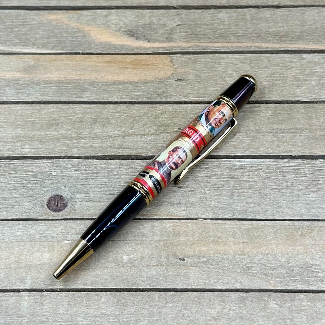 Custom Handturned Ballpoint Pen With Cast Cigar Labels/bands Perfect ...