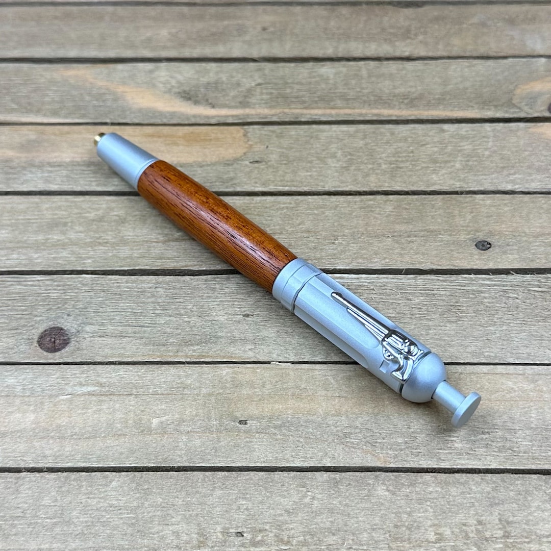 Handcrafted Sapele Wood Revolver Pen: Wild West Six Shooter Ballpoint ...