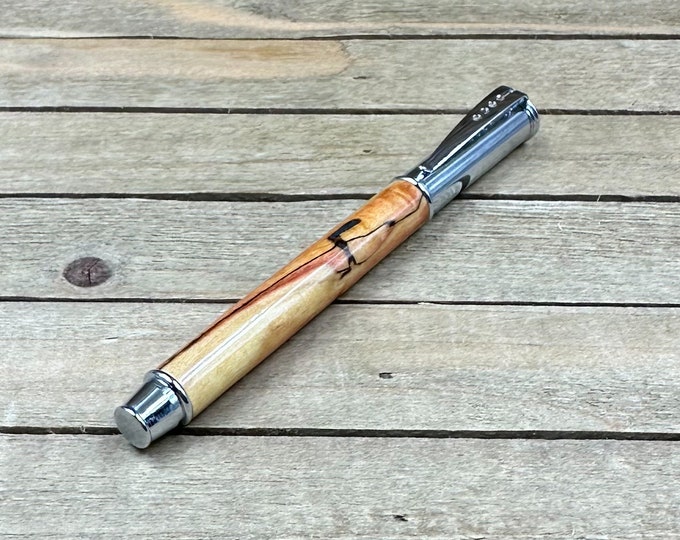 Beautiful Spalted and Bug Eaten Flame Box Elder Snap Cap Parker Style ...