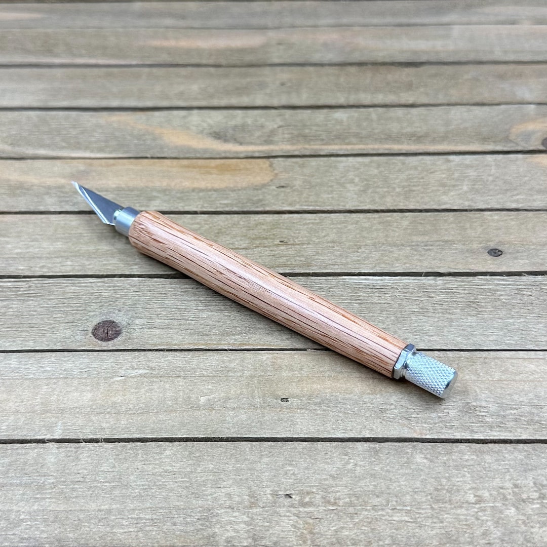 Handcrafted Red Oak Hobby Scalpel: Wood Handle Craft Knife - Etsy