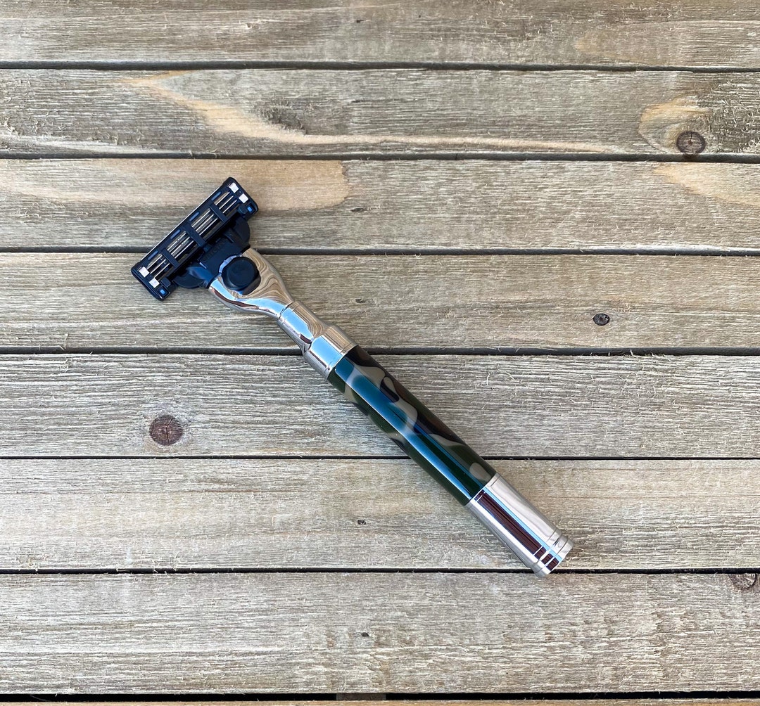 Handcrafted 30 Cal Casing Shaving Razor, Camo and Hunting Male Gift ...