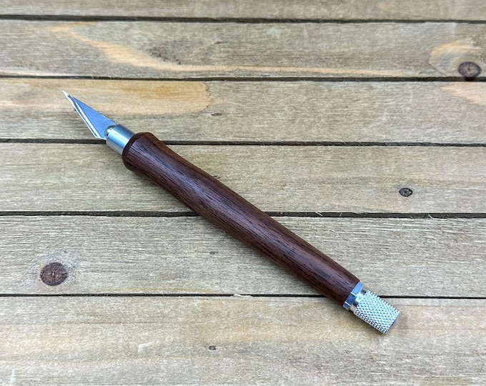 Walnut Wood Hobby Scalpel, Handcrafted Modified Blades, Wood Handle ...
