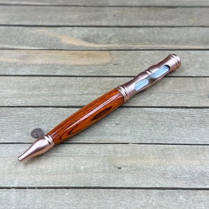 Satin Rose Gold Hourglass Twist Pen, Time Keeping Pen, Sands of an ...