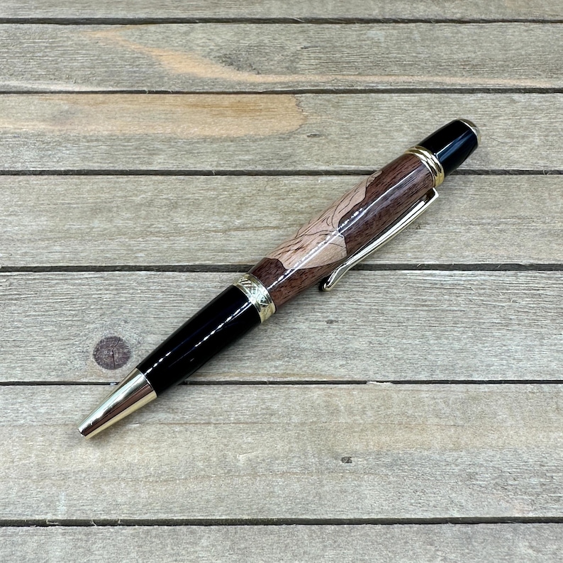 Praying Hands Inlay Pen: Walnut & Maple, Gold Accents - Parker Style - Etsy