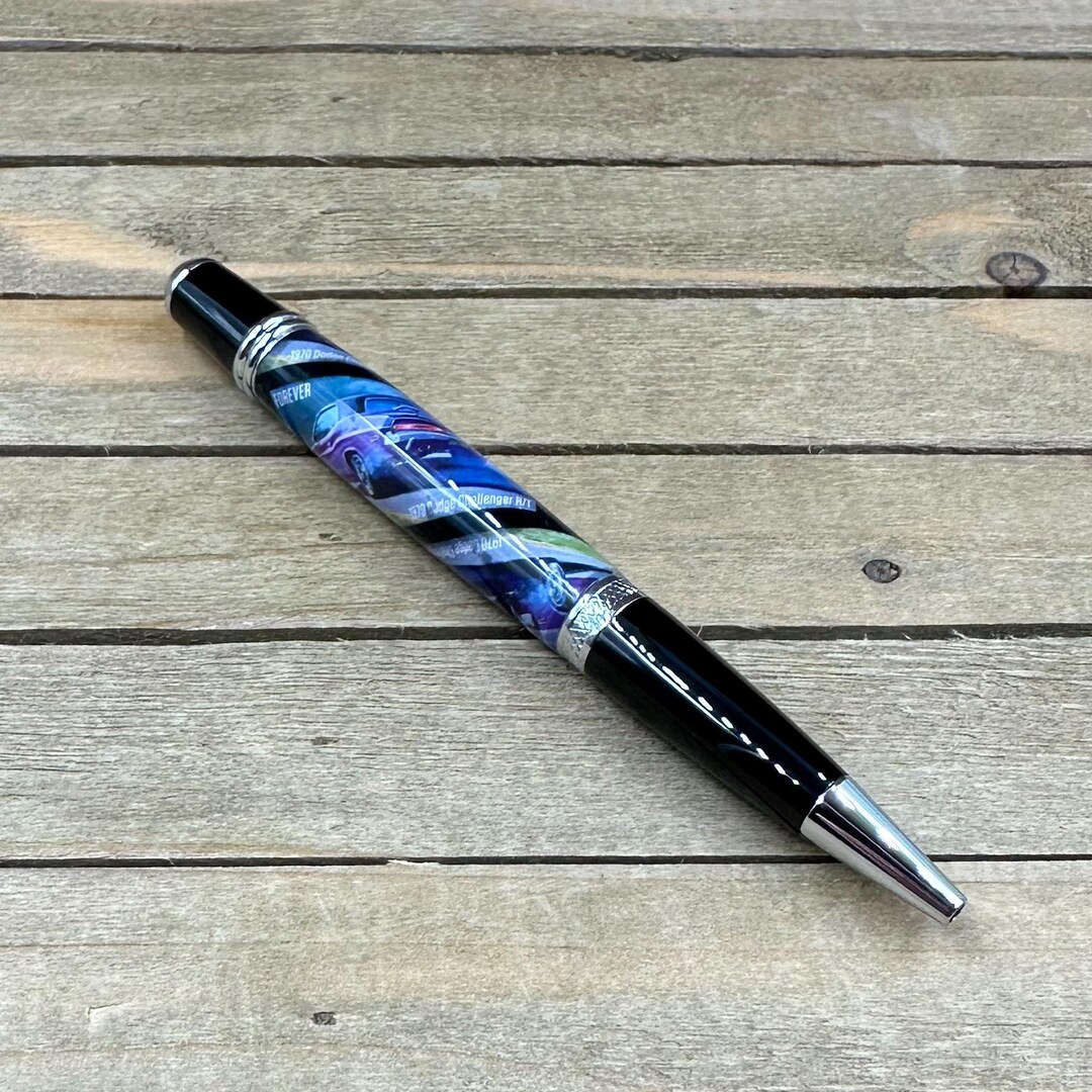 1970 Plum Crazy Dodge Challenger R/T Muscle Car Postage Stamp Pen ...