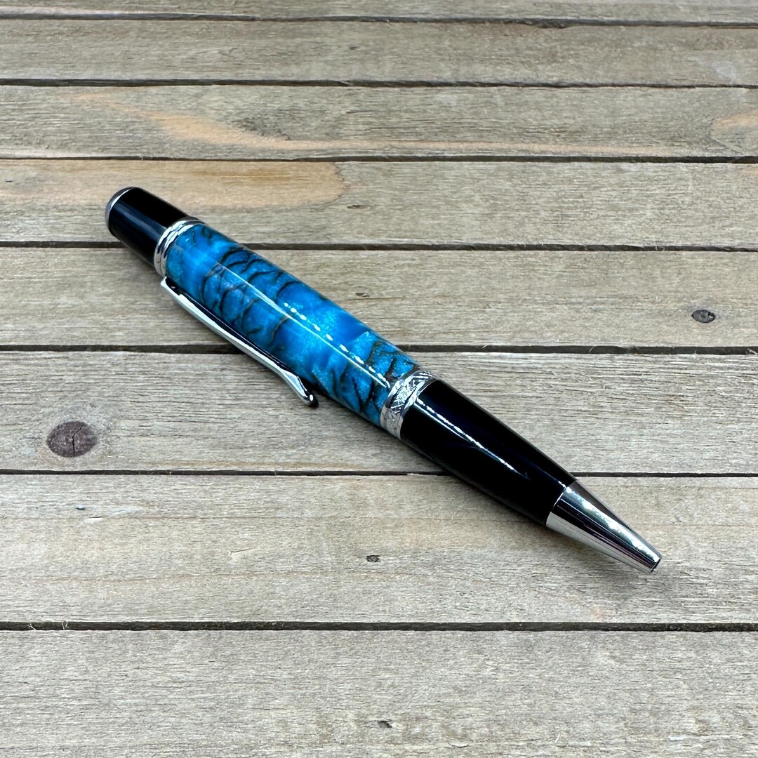 Turquoise Teal Alder Pinecone Sierra Style Twist Pen - Etsy