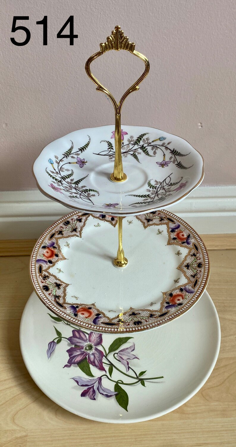 Vintage Three Tier Cake Stand - Etsy
