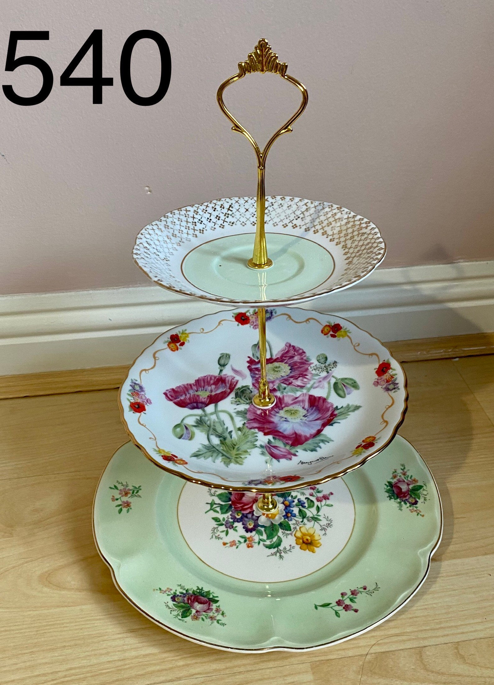 Vintage Three Tier Cake Stand - Etsy