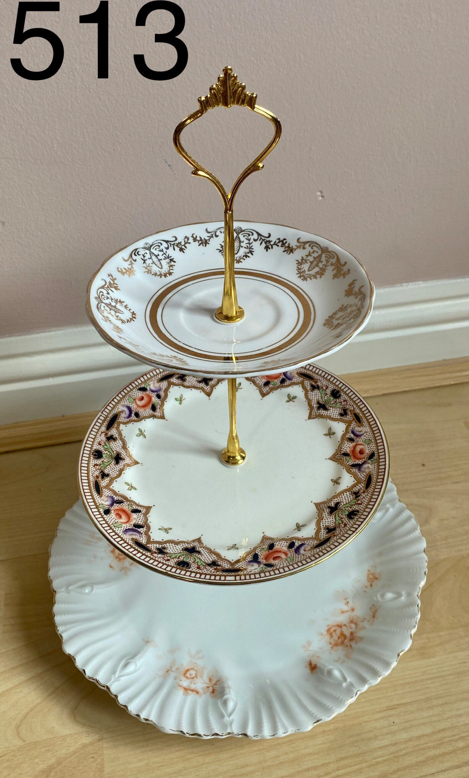 Vintage Three Tier Cake Stand - Etsy