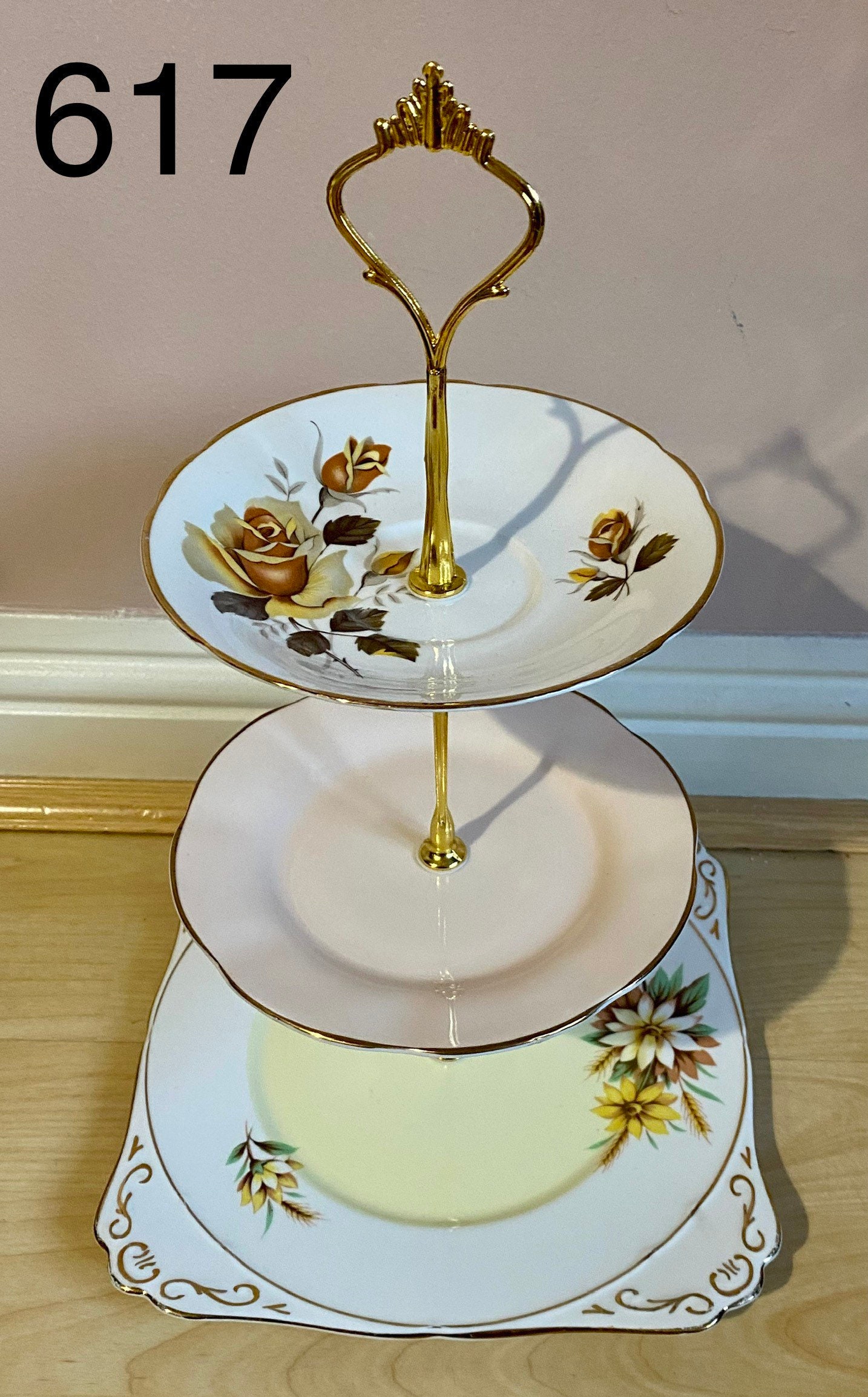 Vintage Three Tier Cake Stand - Etsy