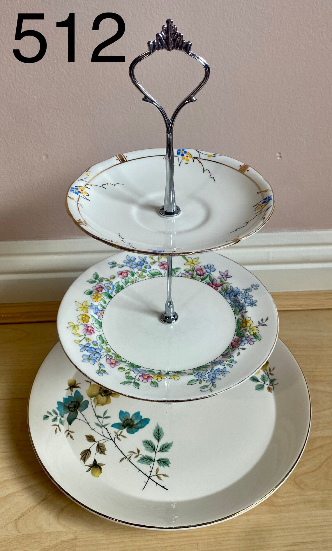 Vintage Three Tier Cake Stand - Etsy