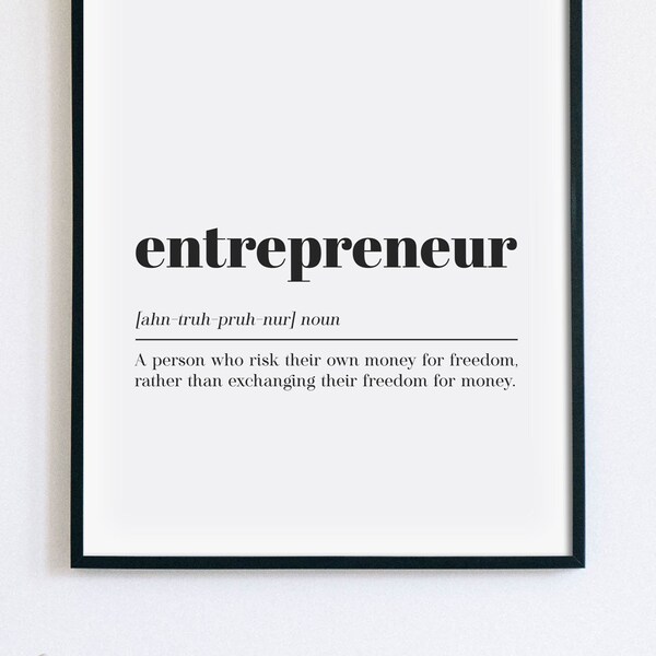 Entrepreneur Wall Art - Etsy