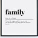 Family Definition Print, Dictionary Poster, Love Quote Printable Wall ...