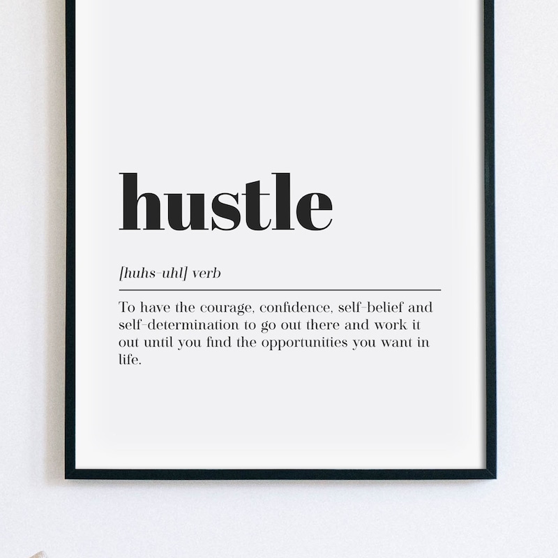 Hustle Poster - Etsy