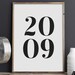 Custom Number Year Print, Personalized Year Poster, Personalized ...